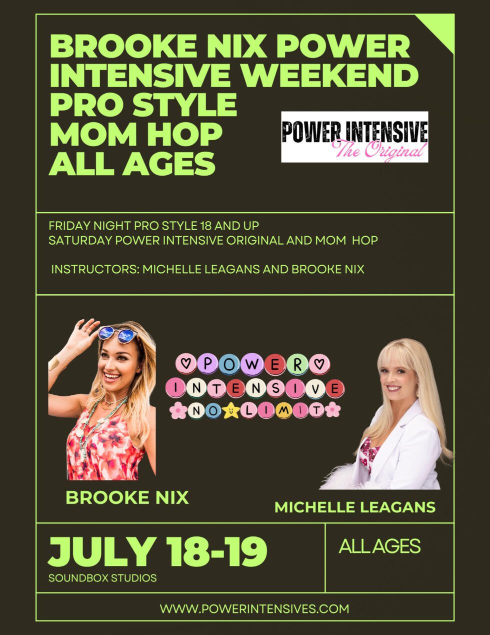 Intensives & Classes - Michelle Leagans Power Intensives
